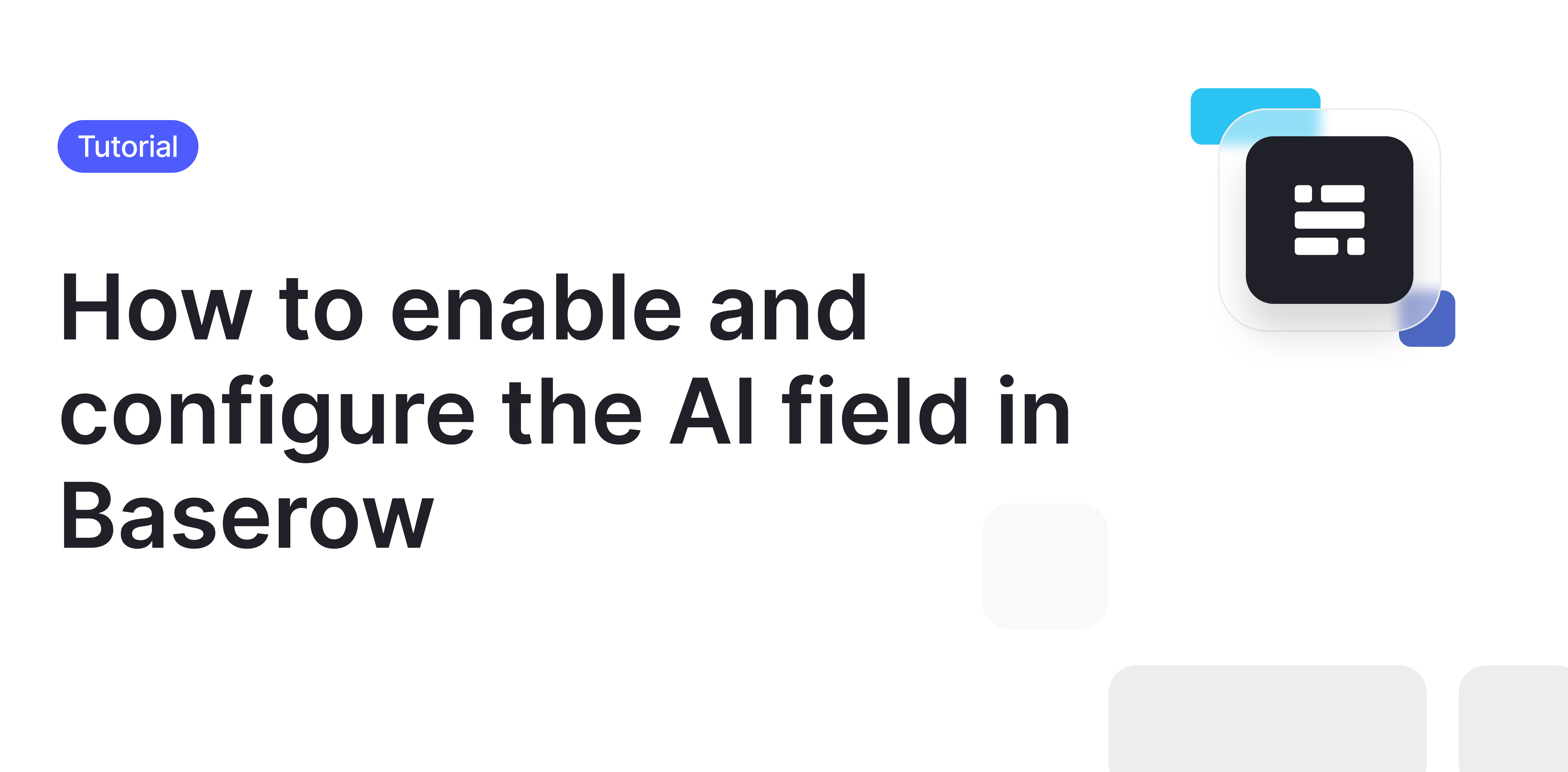 How To Enable And Configure The Ai Field In Baserow Baserow